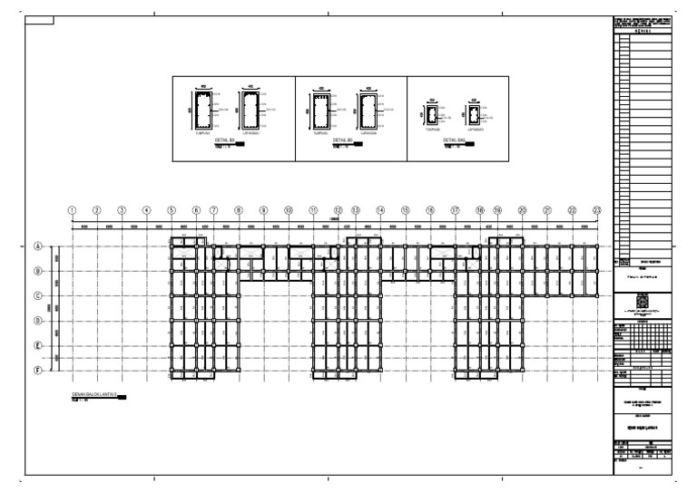 10.denah Balok Lantai 5-Denah Balok LT5 | PDF