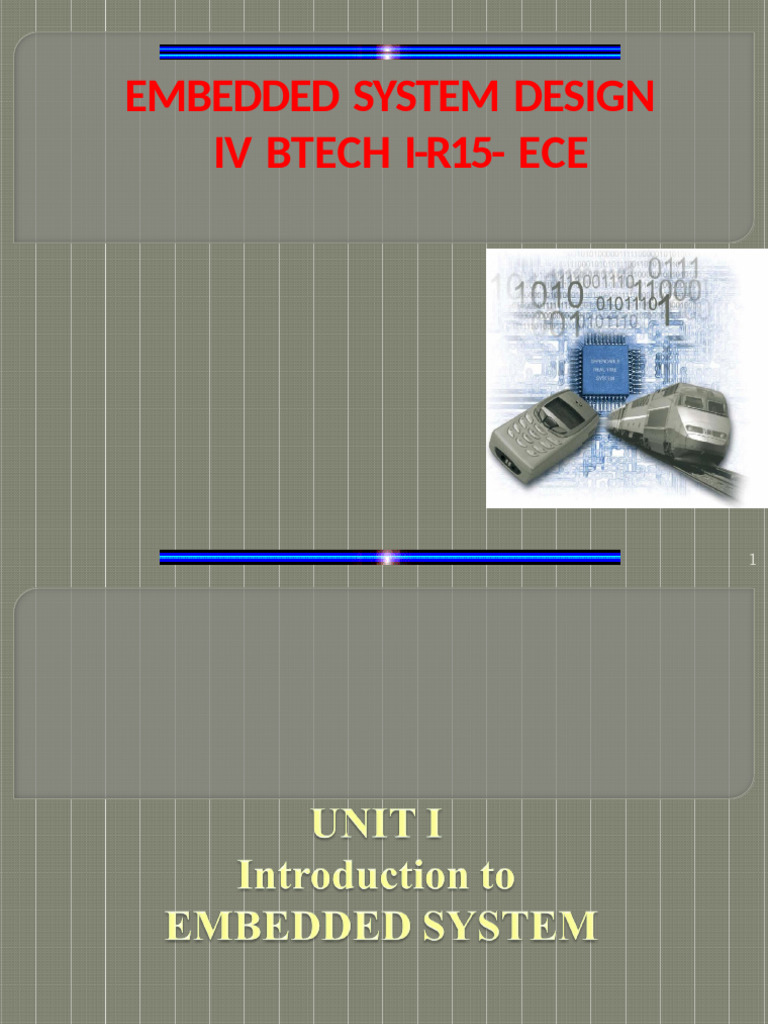 Embedded System Design Iv Btech I-R15-Ece | PDF