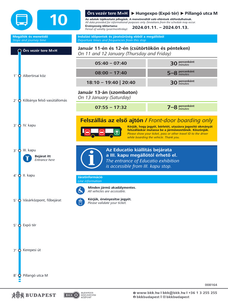 Busz Menetrend 2024 | PDF