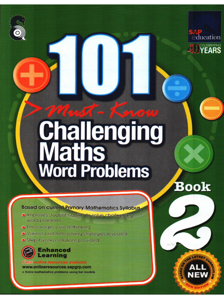 101 Challenging Math Word Problems Book 2 by SAP Education | PDF | Home ...