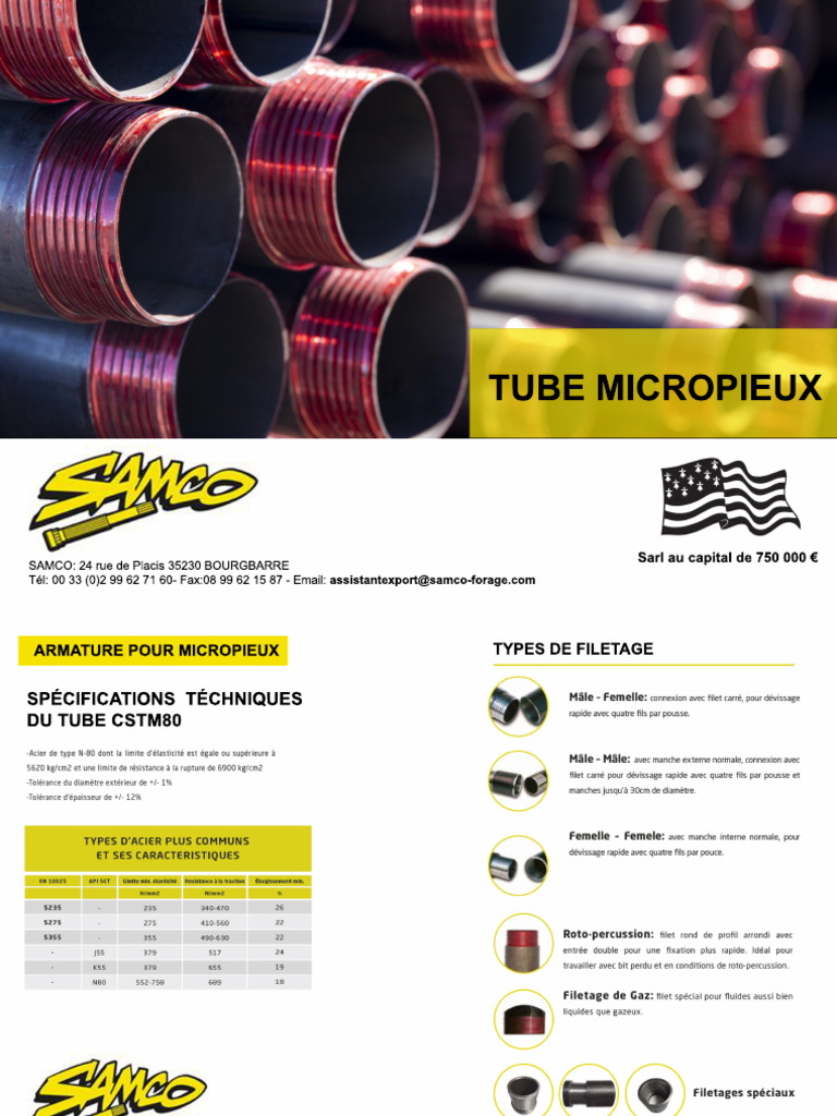 Catalogue Micropieux SAMCO | PDF