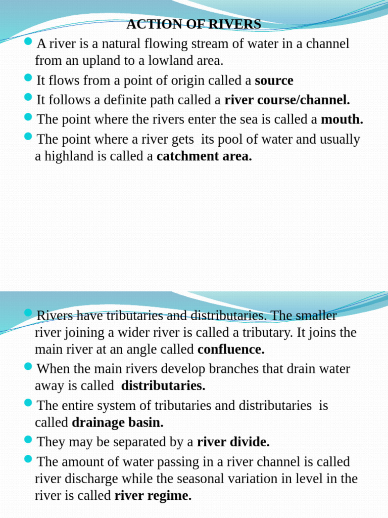 Action of Rivers | PDF