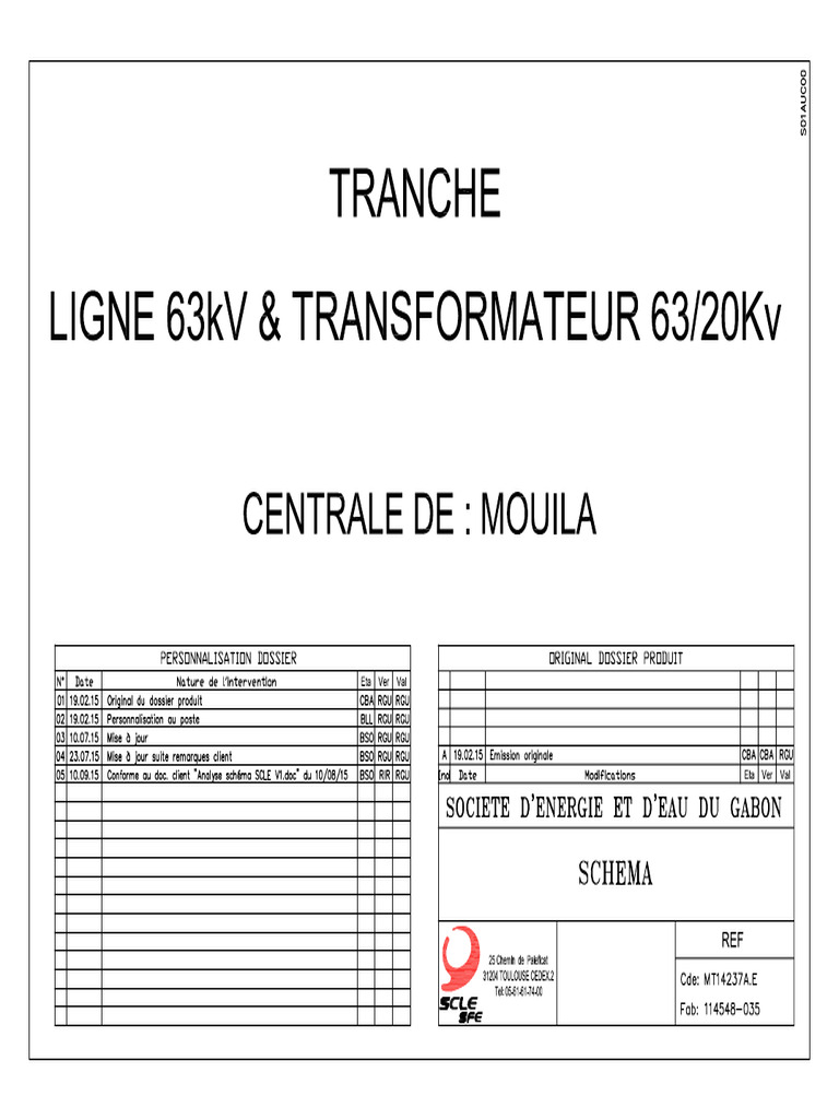 Tranche Ligne Et Transformateur SCH (A05) | PDF