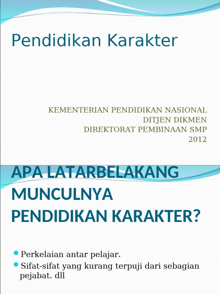 Pendidikan Karakter Di SMP | PDF