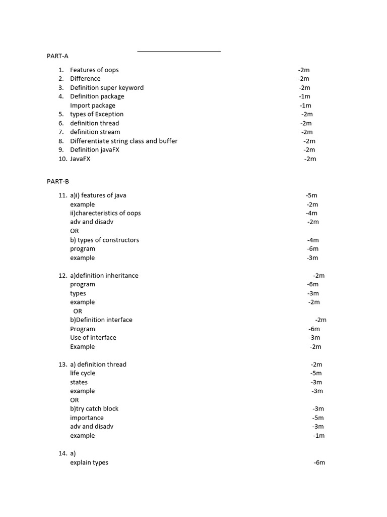 Oops Model Paper | PDF