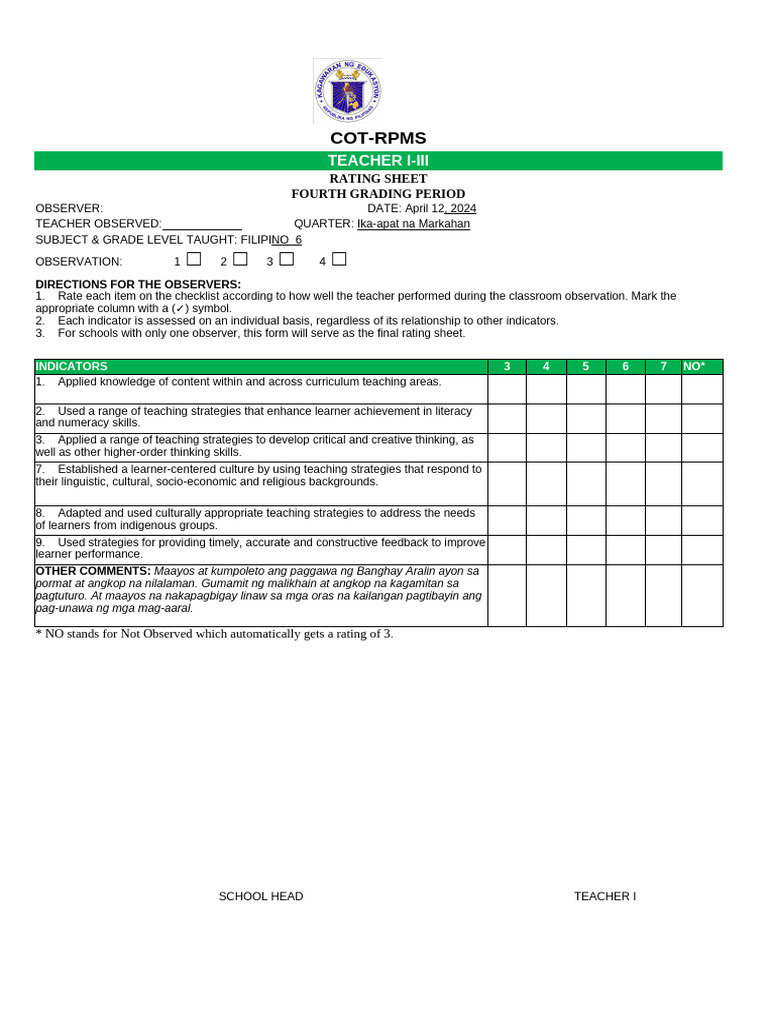 COT-2023-2024 | PDF