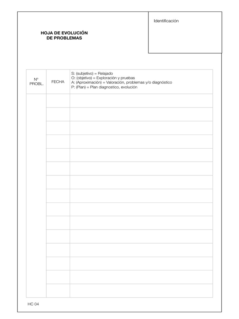 Hoja Evolución Problemas SOAP | PDF
