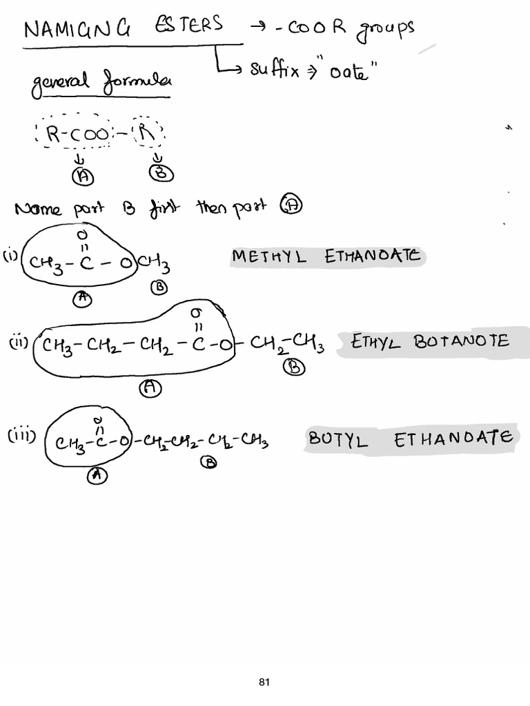 Naming Esters Pdf