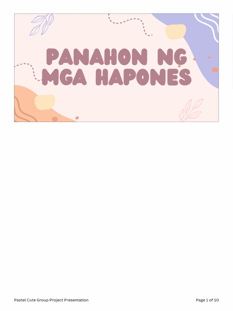 Pastel Cute Group Project Presentation - 20240904 - 234359 - 0000 | PDF
