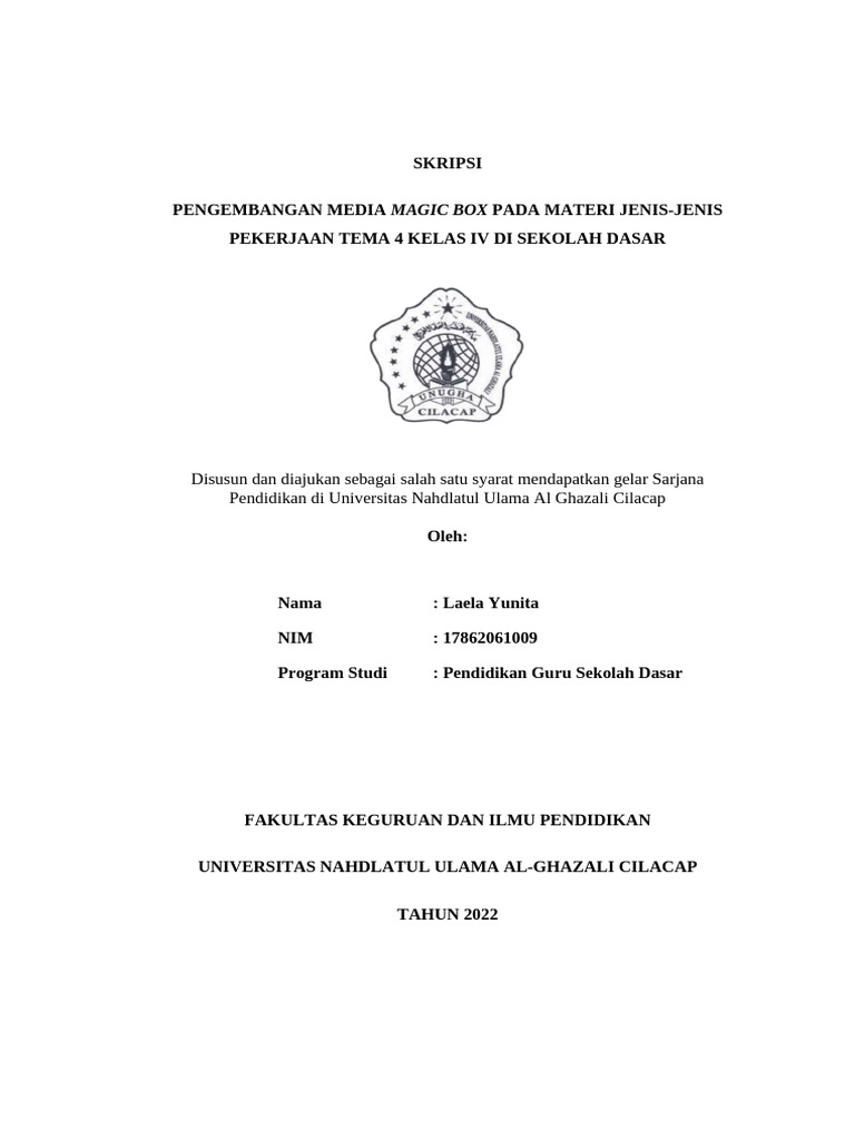 Skripsi Bab 1-5 Laela | PDF Skripsi Bab 1-5 Laela | PDF