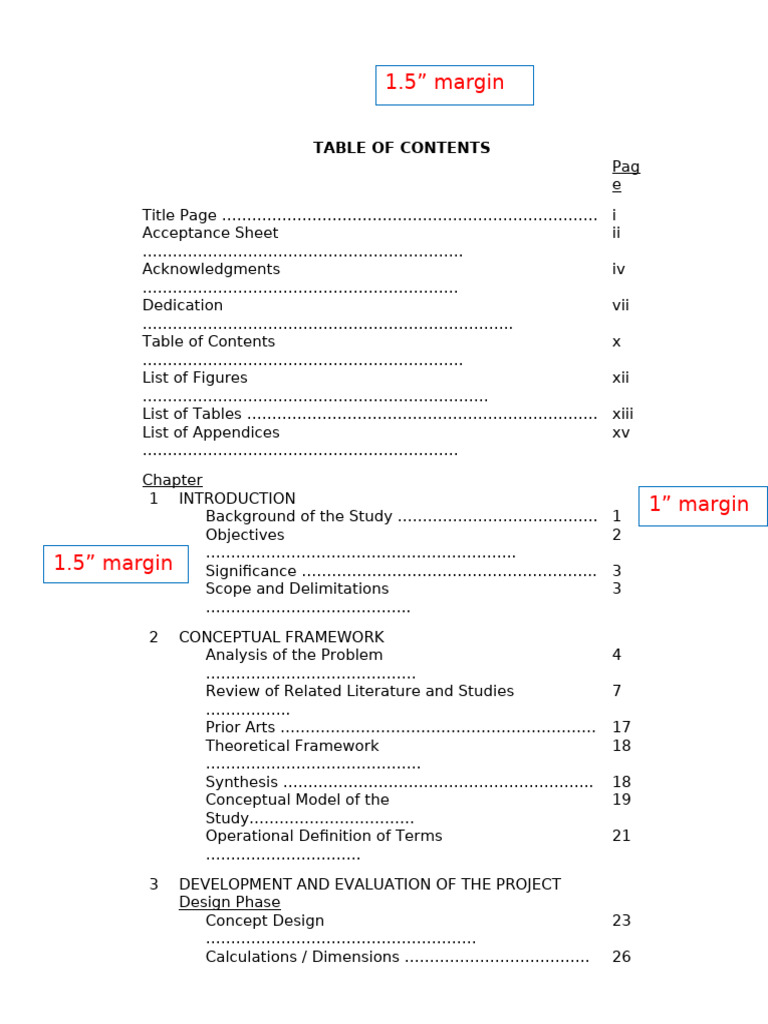 4 Table of Contents (Proposal) | PDF