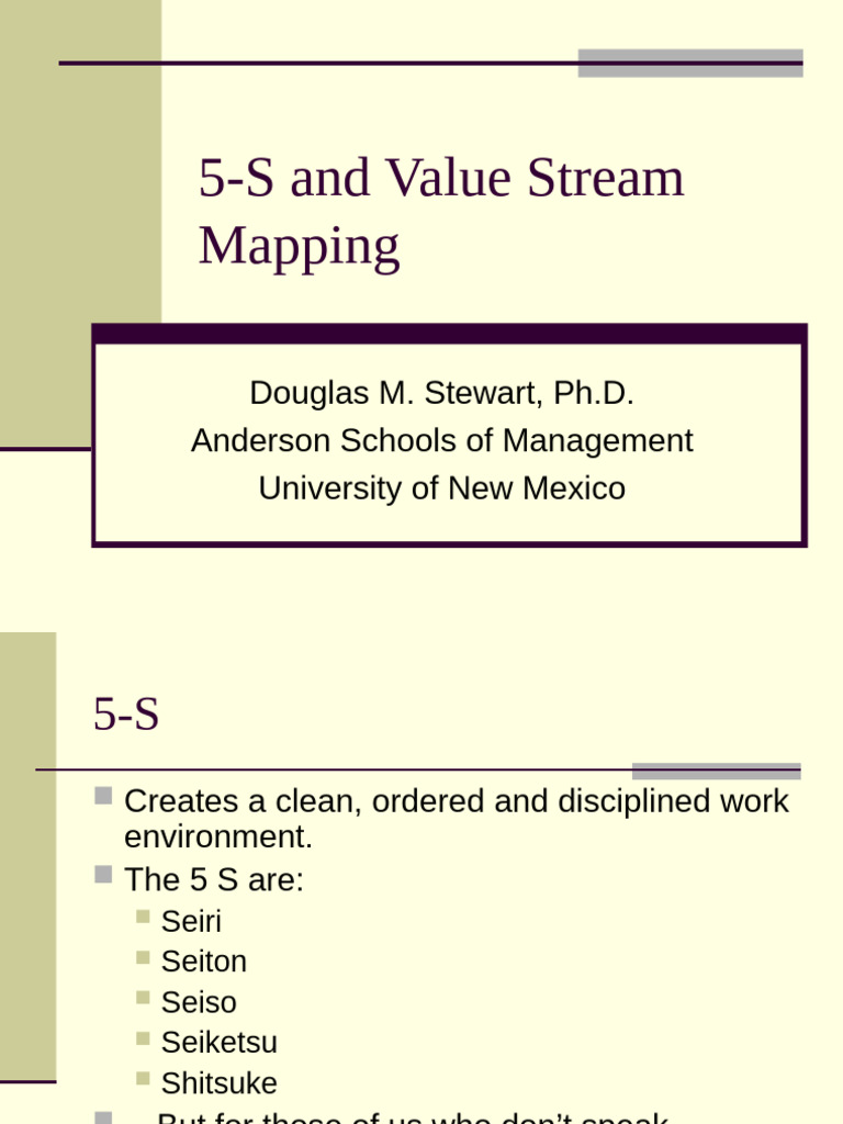 02 5-S and Value Stream Mapping | PDF | Business | Business Process