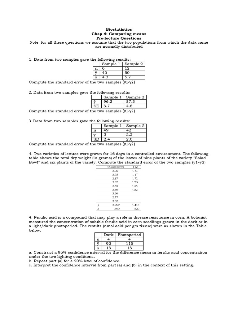 Chap4 Prelecture Questions | PDF