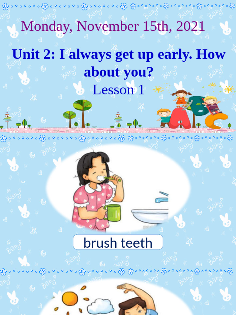 Unit 2 I Always Get Up Early How About You | PDF