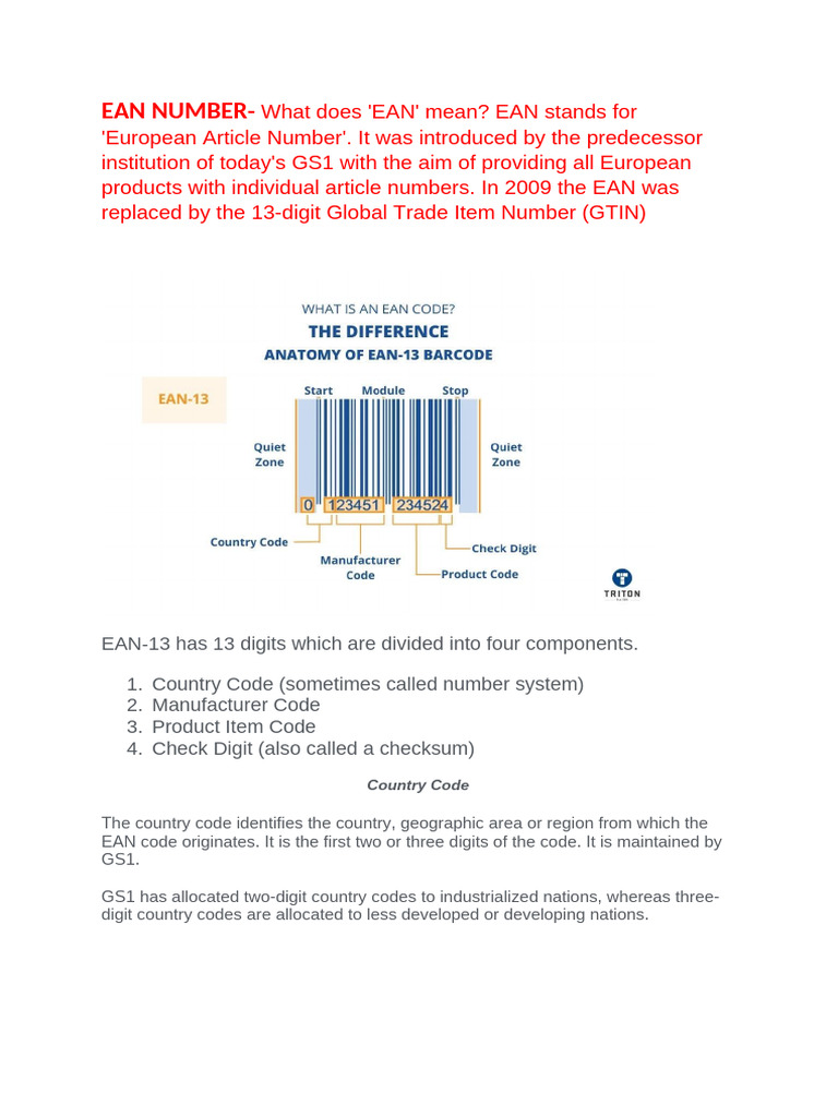 Ean Number | PDF