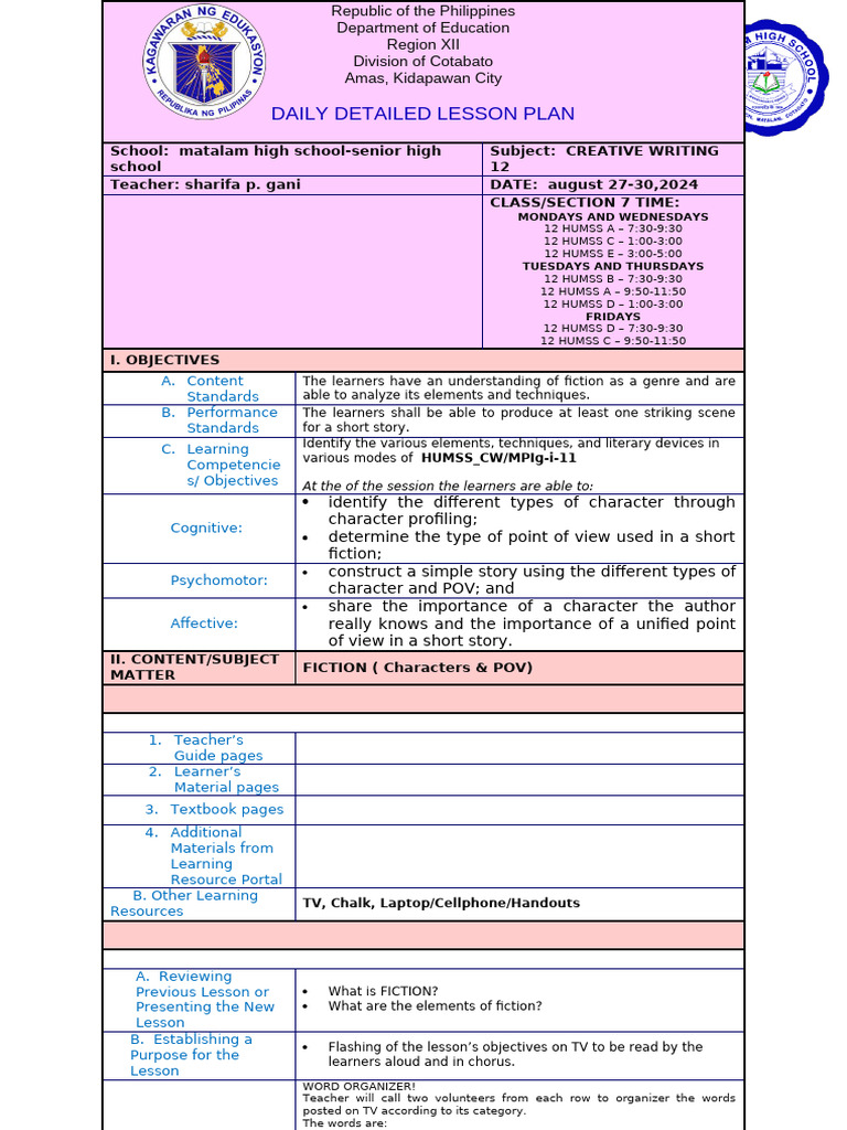 Fiction (Character Pov) | PDF
