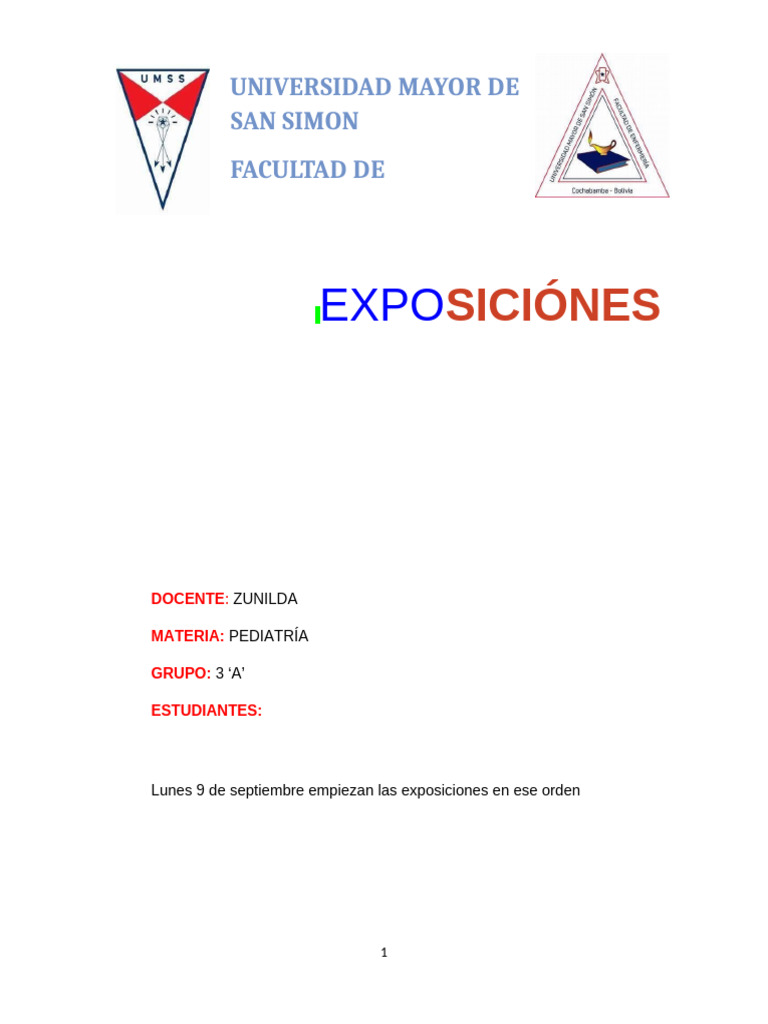 exposiciónes pediatria | PDF