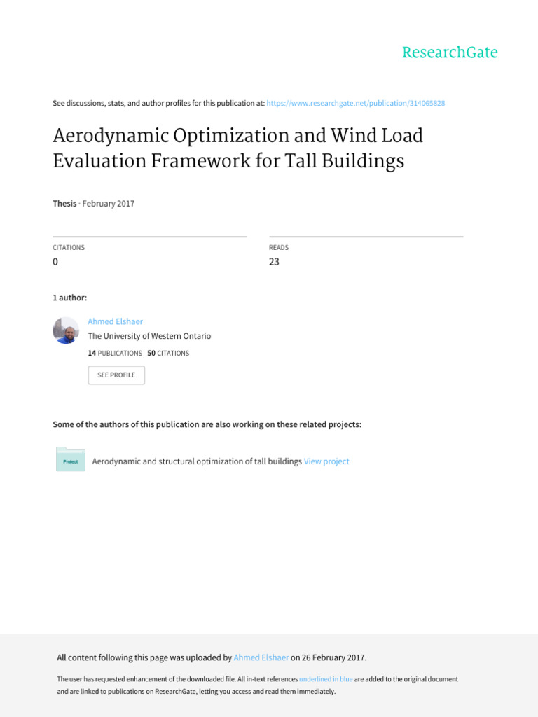 PHD - Aerodynamic Optimization and Wind Load Evaluation Framework For ...