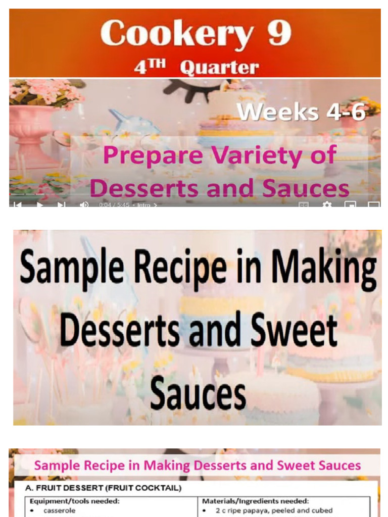 Cookery 9 q4 Week 4 6 Ebs | PDF