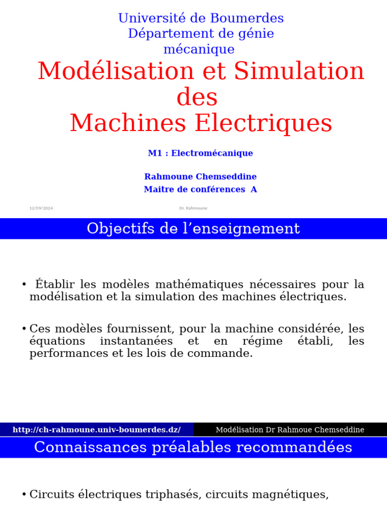 Modélisation Et Simulation - ch1 | PDF