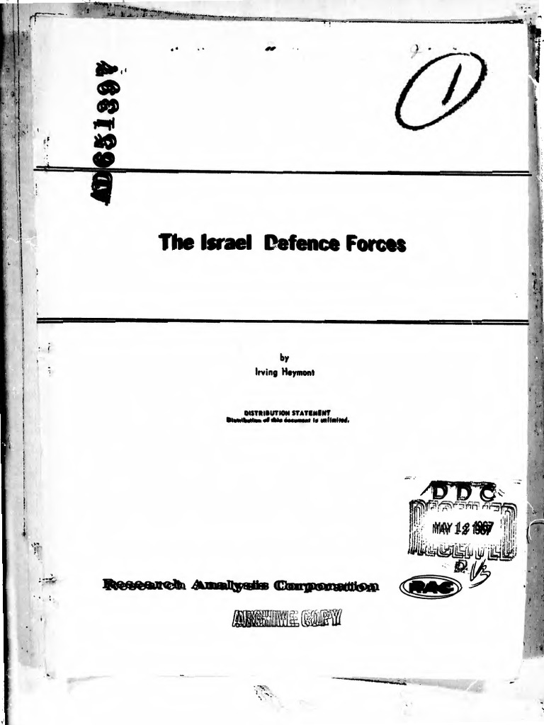 Israel Defense Forces 1967 | PDF