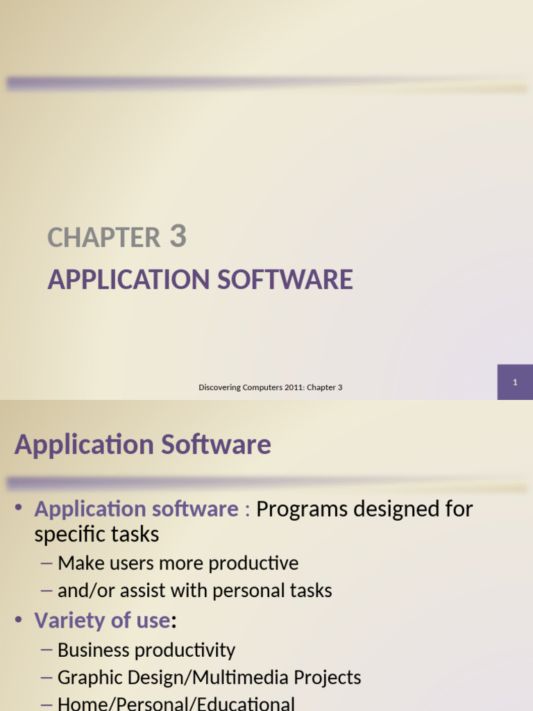 Chapter 03 - Application Software | PDF