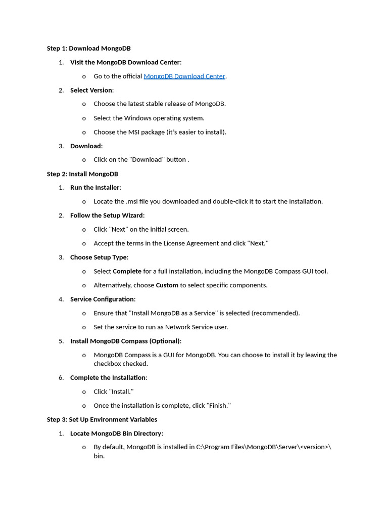 Mongodb Installation | PDF Mongodb Installation | PDF