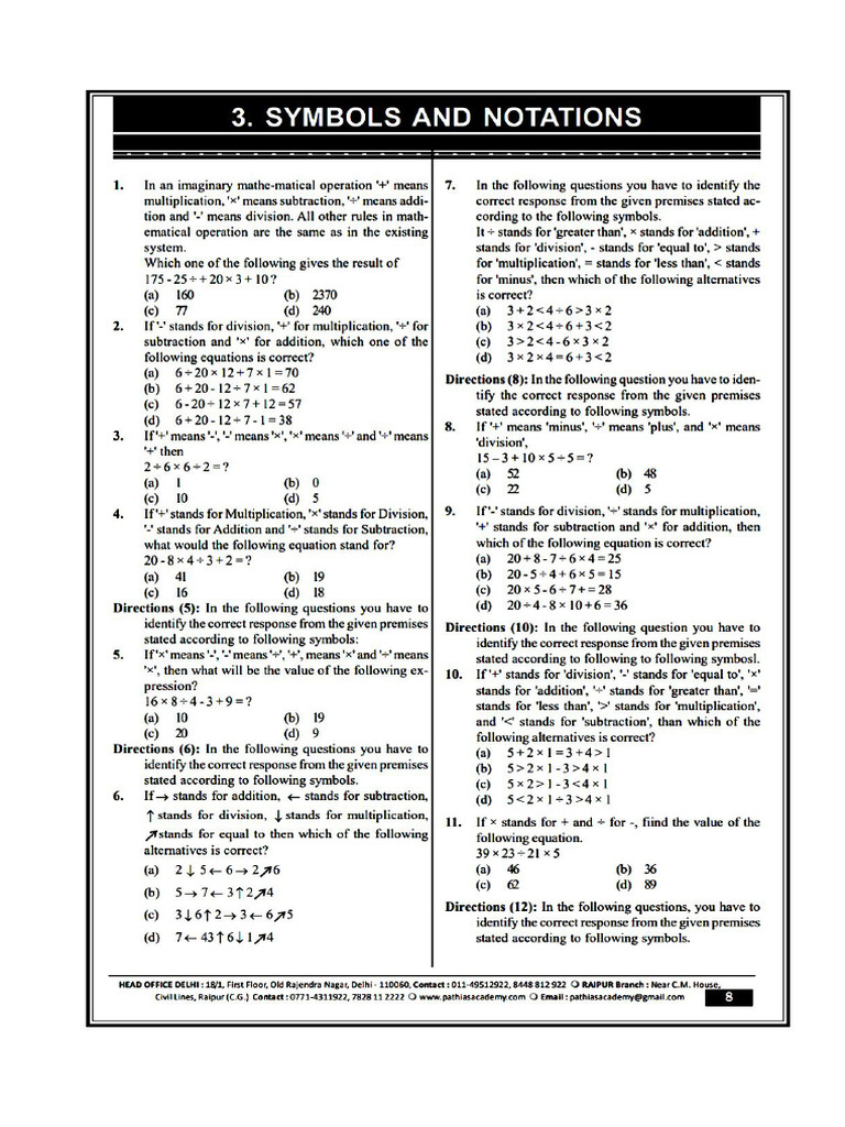 Symbols and Notation | PDF