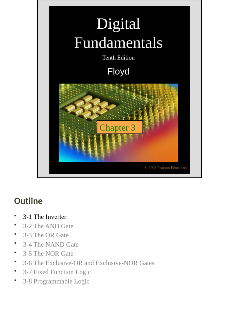 Lecture # 03 Chapter 03 | PDF | Logic Gate | Computing