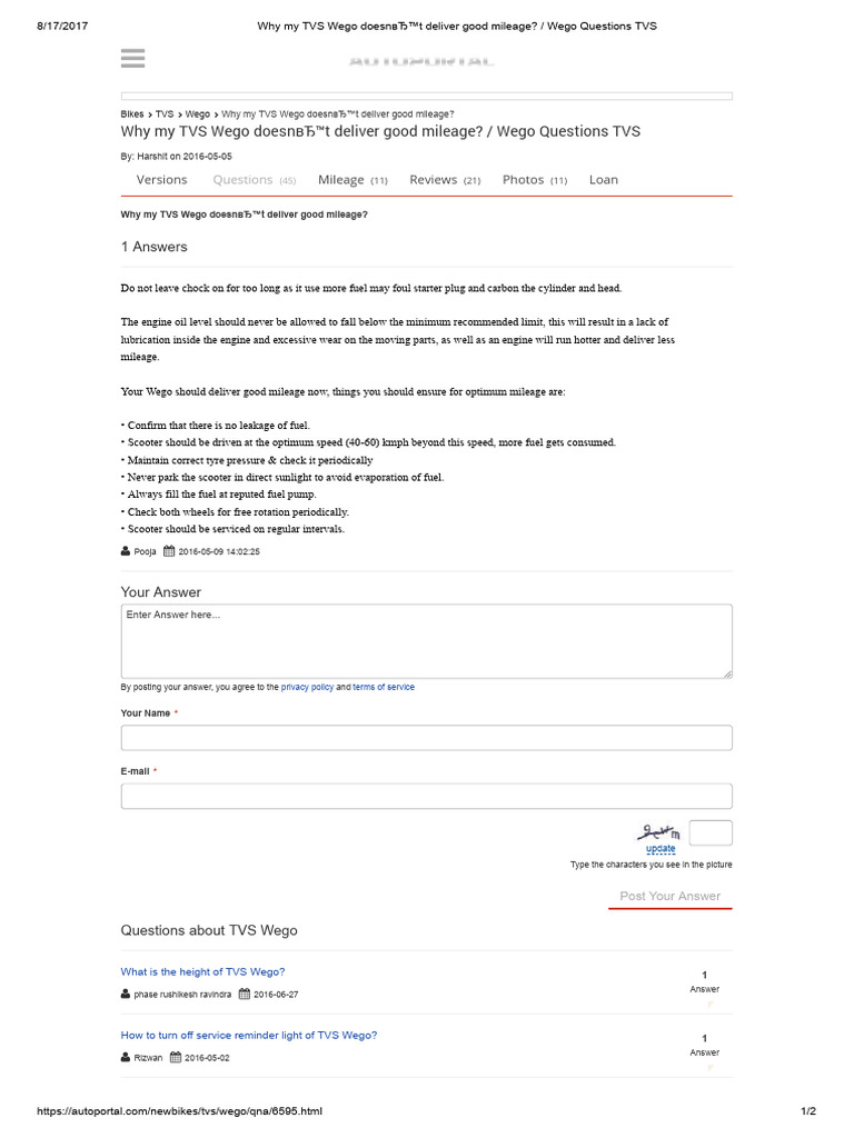 Tips For Good Mileage | PDF