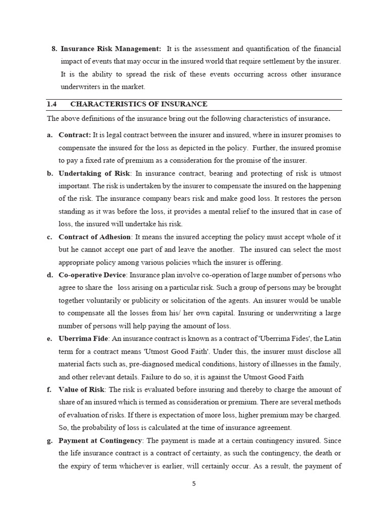 Principles and Practice of Insurance 1 | PDF