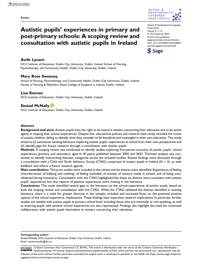 lynam-et-al-2024-autistic-pupils-experiences-in-primary-and-post ...