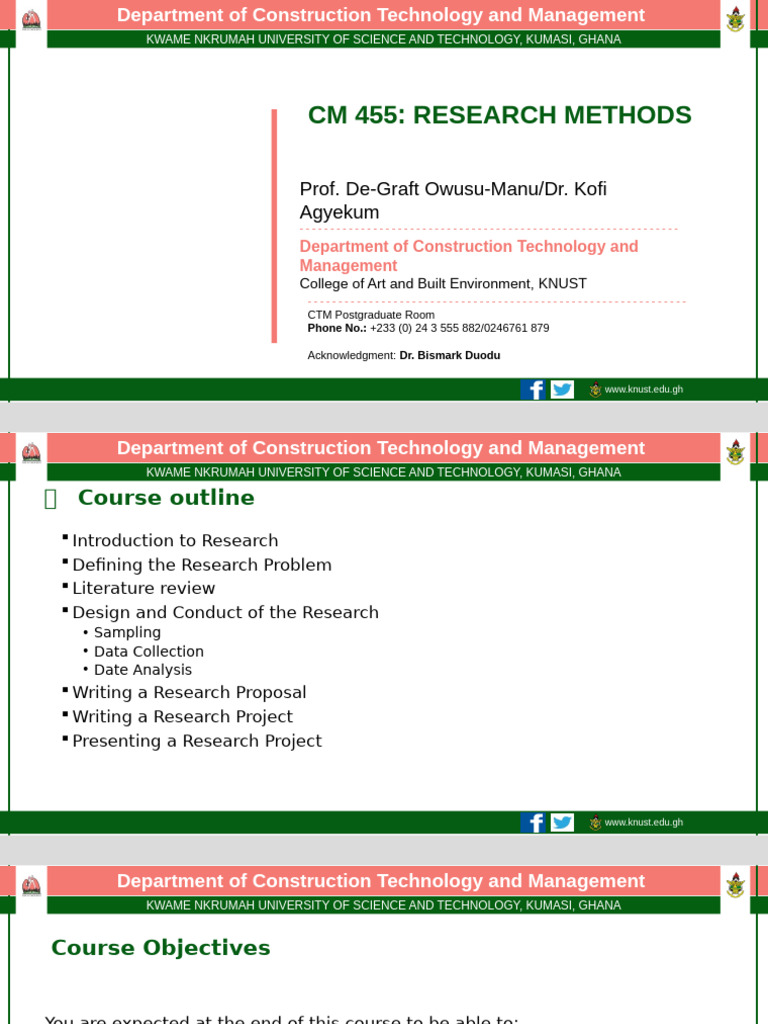 CTM 455 - Research Methods 1 | PDF