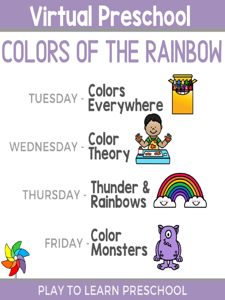 Preschool Rainbow Activities | PDF | Language Arts & Discipline | Home ...