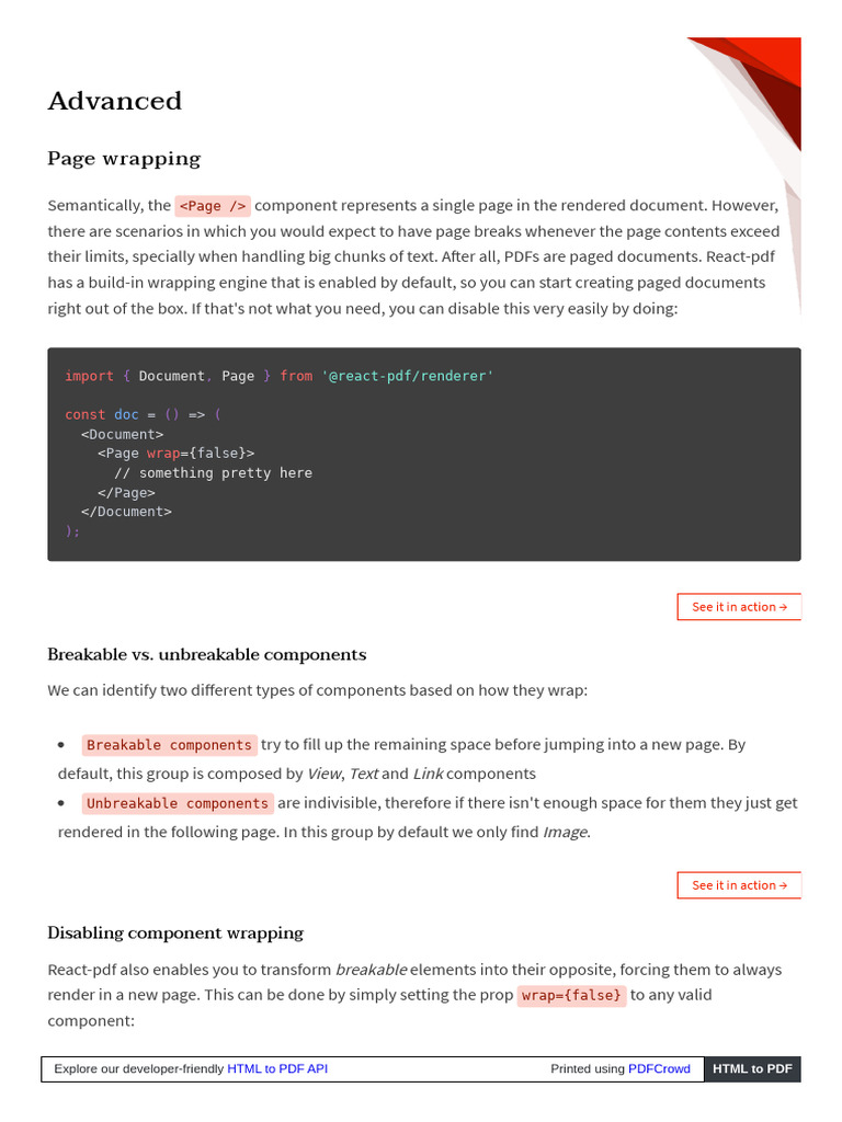React PDF Org Advanced | PDF