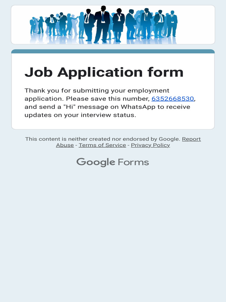 Job Application Form | PDF