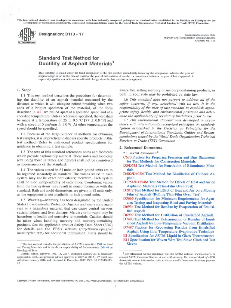 Astm D113-17 | PDF