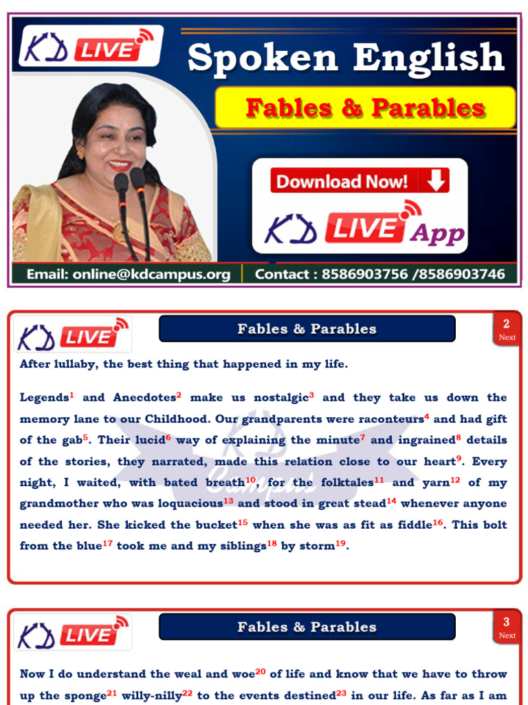 Fables & Parables 20240131093521 | PDF