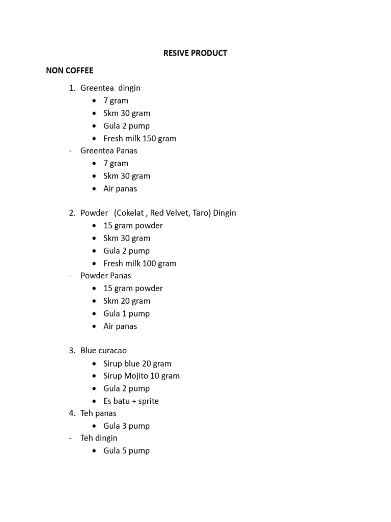 Resive Product | PDF