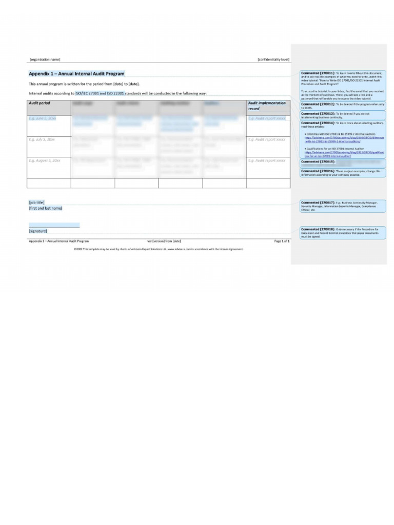Annual Internal Audit Pdf