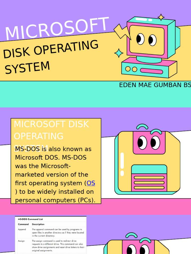 Microsoft Disk Operating System Commands | PDF