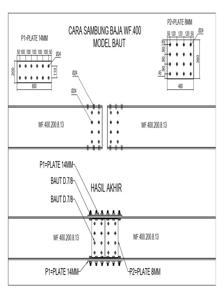 Sambungan Baja Model Baut | PDF