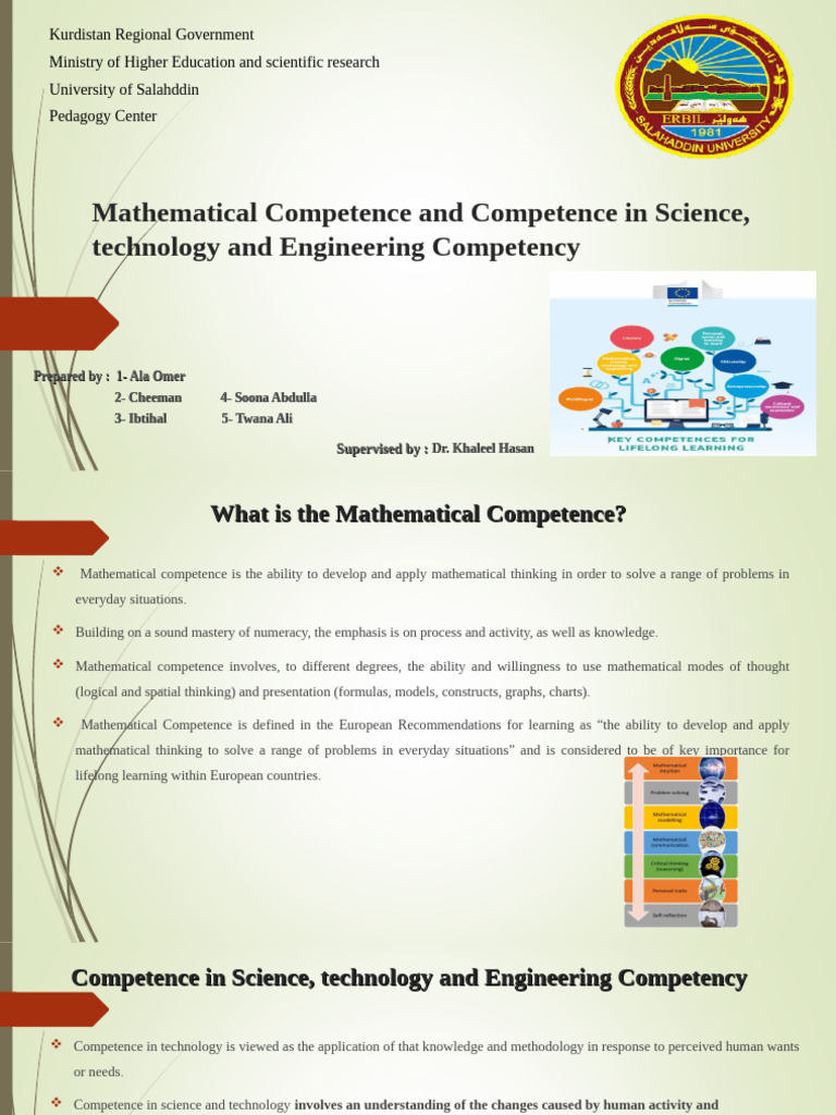 Mathematical Competence and Competence in Science, Technology and ...