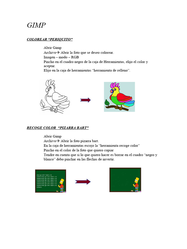 Ejercicios GIMP I, II | PDF