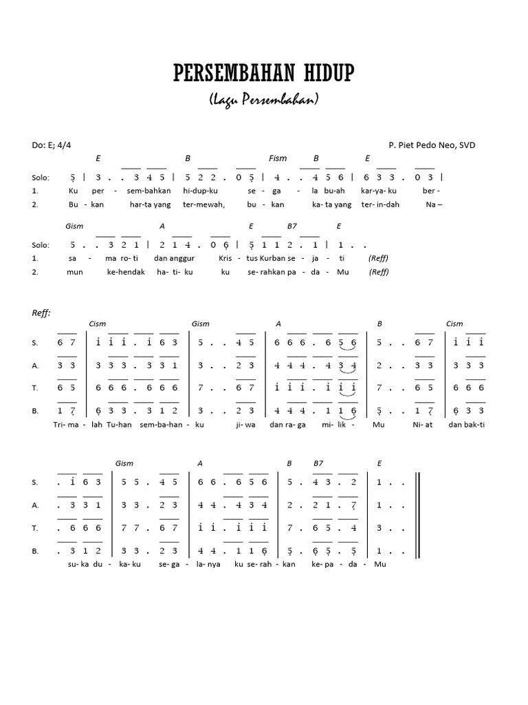 Persembahan Hidup | PDF