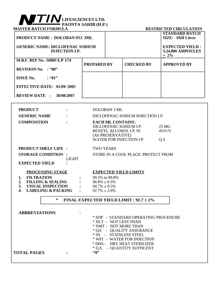 DOLOBAN INJ. 3 ML | PDF