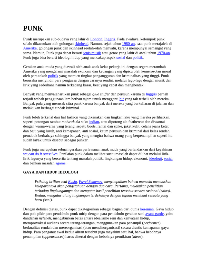 PUNK | PDF