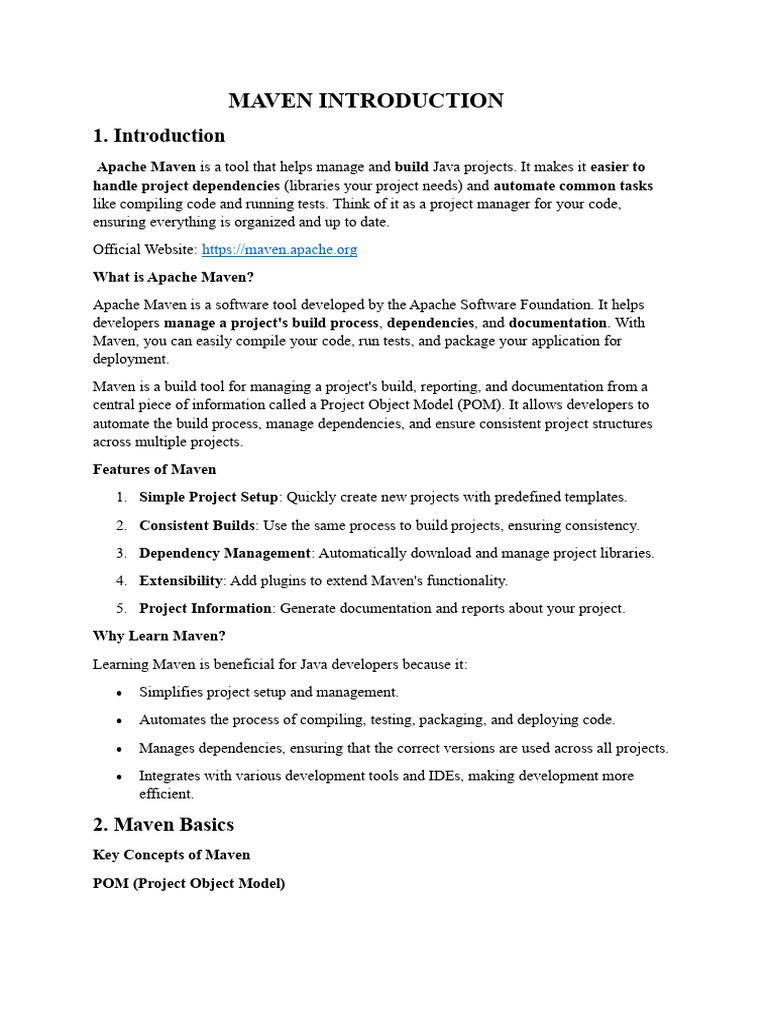 Maven Introduction | PDF