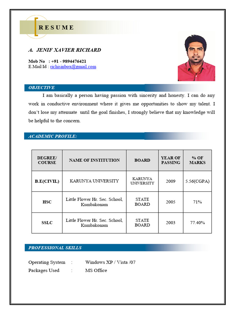 Jenif Xavier Resume | PDF