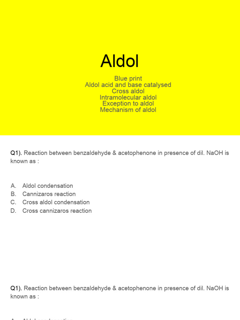Aldol | PDF
